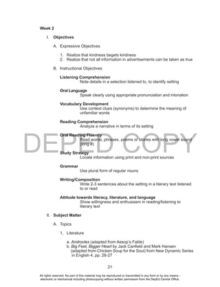 Teacher's Guide in English 4 | PDF