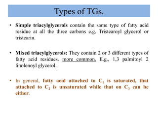 Triacylglycerol estimation practical | PPTX