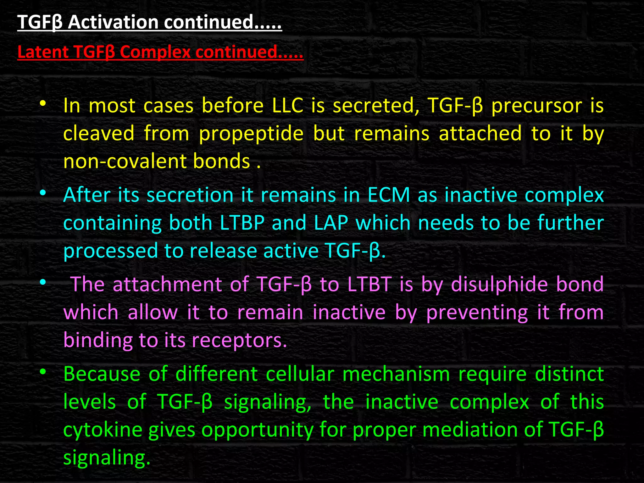 Tgfβ activation and signaling | PPT