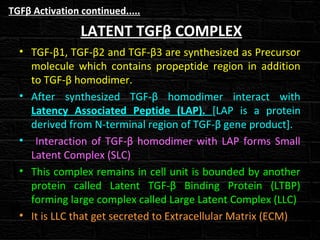 Tgfβ activation and signaling | PPT