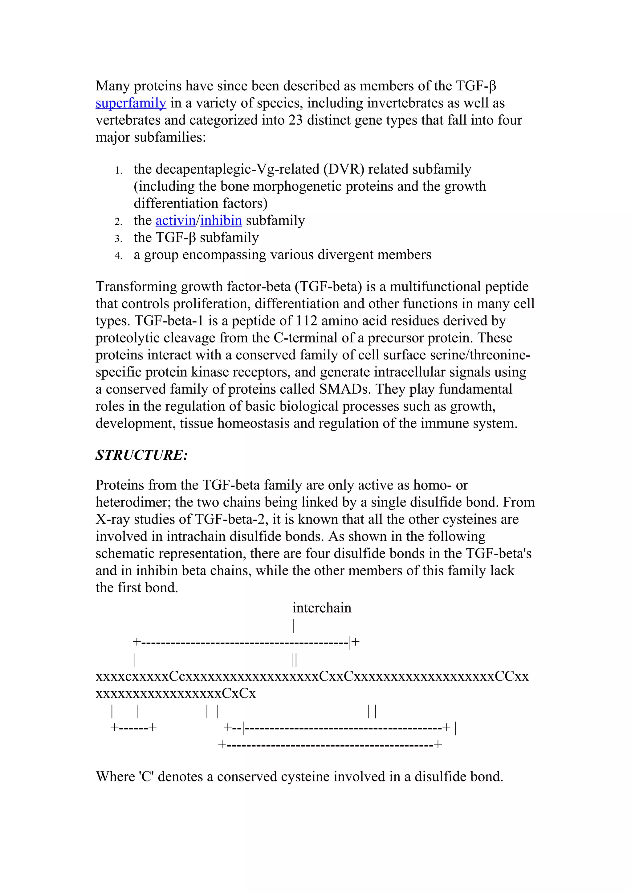 Tgf beta superfamily | DOC