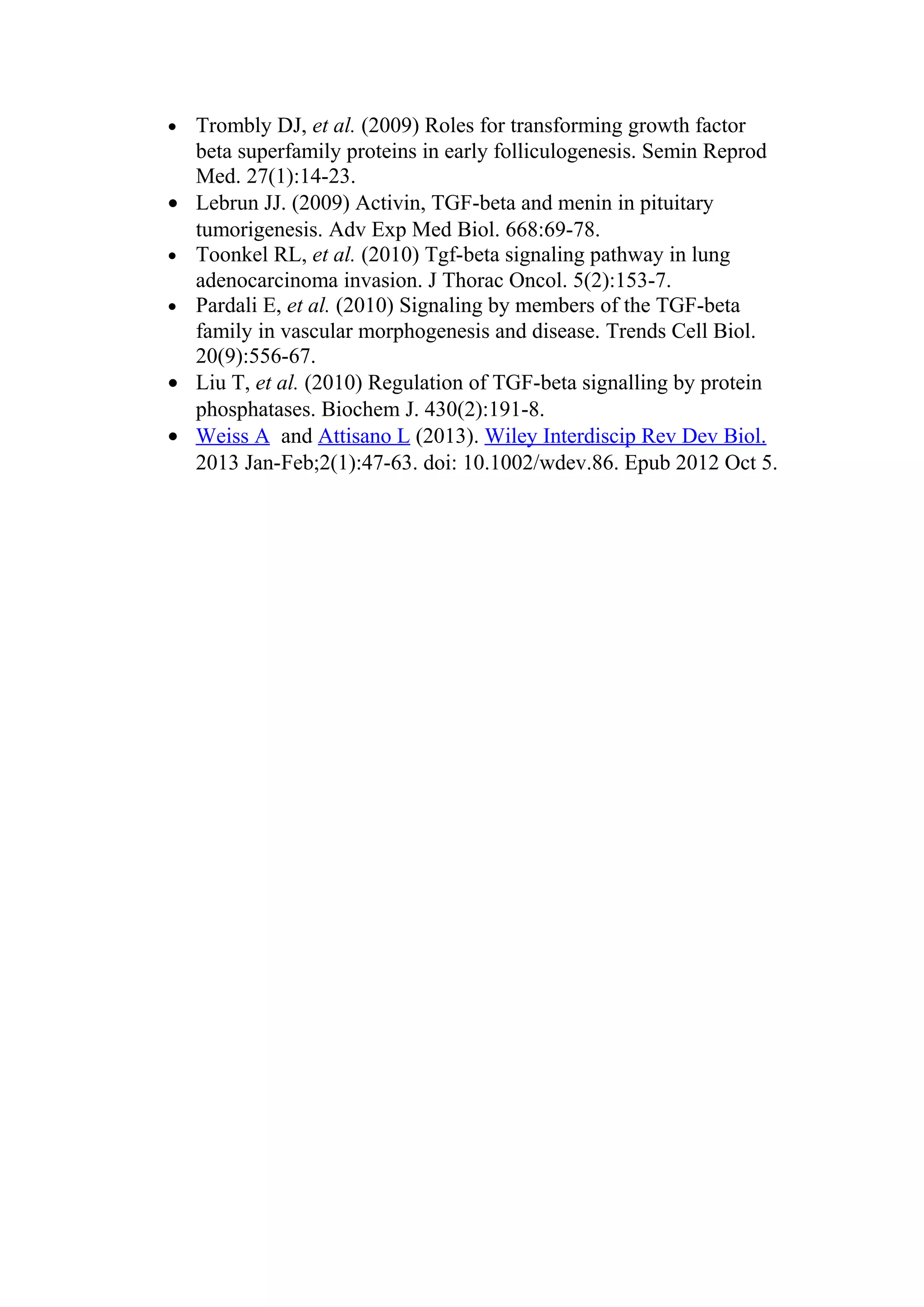 Tgf beta superfamily | DOC