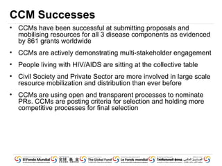 CCM Roles & Responsibilities; Achievements & Challenges | PPT