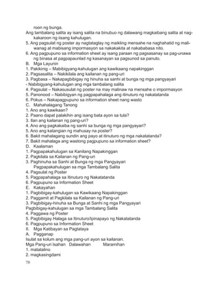 Tg filipino 6 wika at pagbasa | PDF