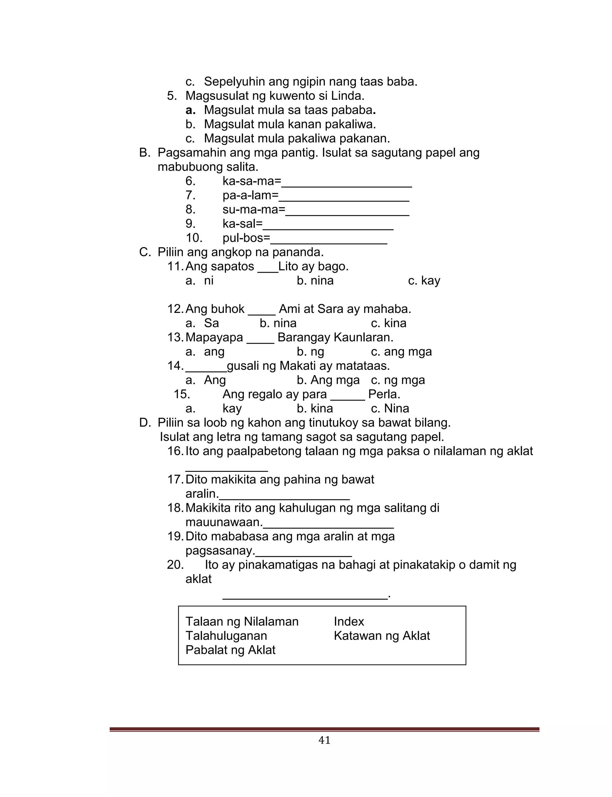 Tg filipino grade2 | PDF