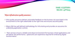 Software Quality Management in Wipro and case tools ,Wipro Introduction ...