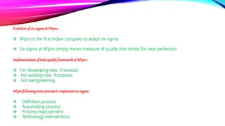 Software Quality Management in Wipro and case tools ,Wipro Introduction ...