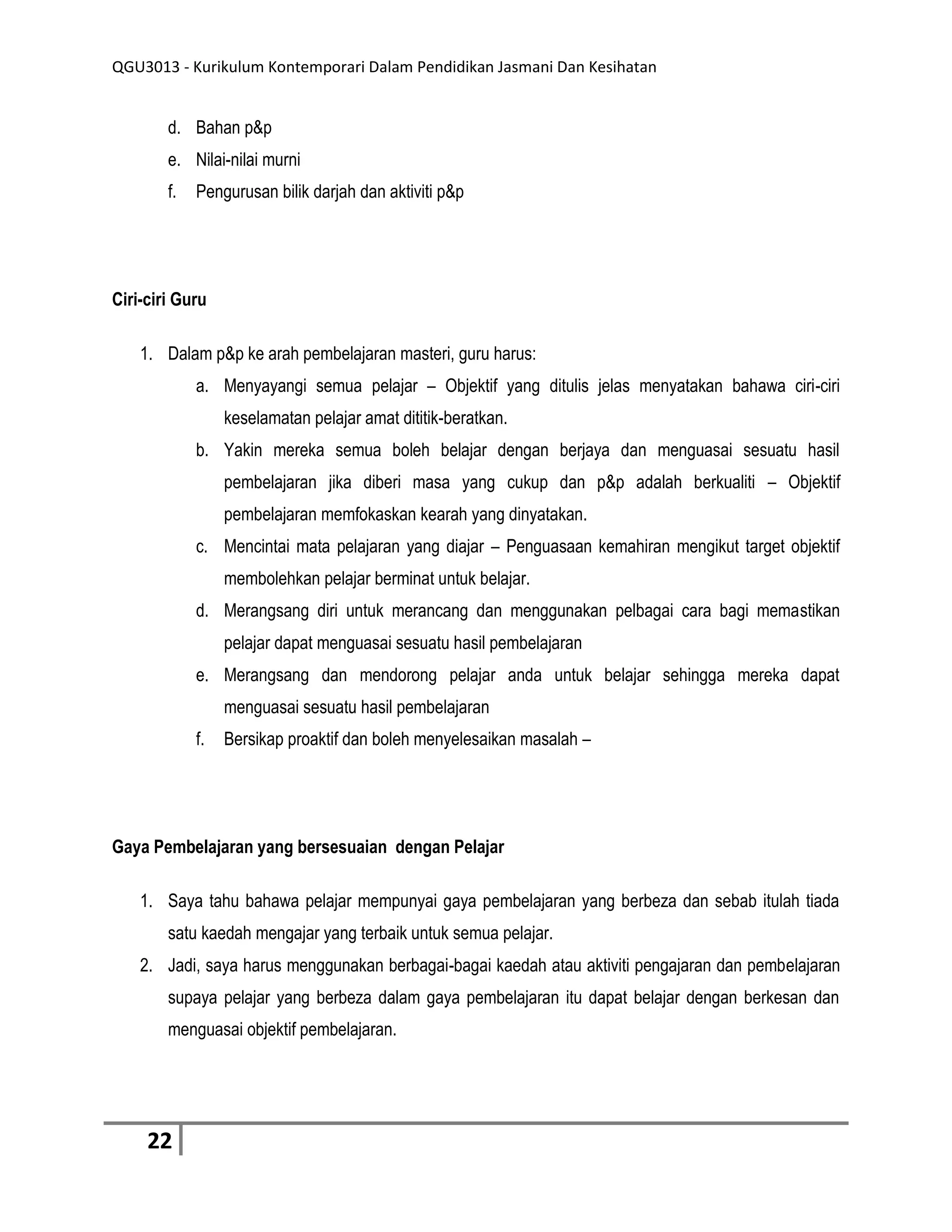 Tgfu satu pembaharuan dalam pendidikan jasmani | DOCX