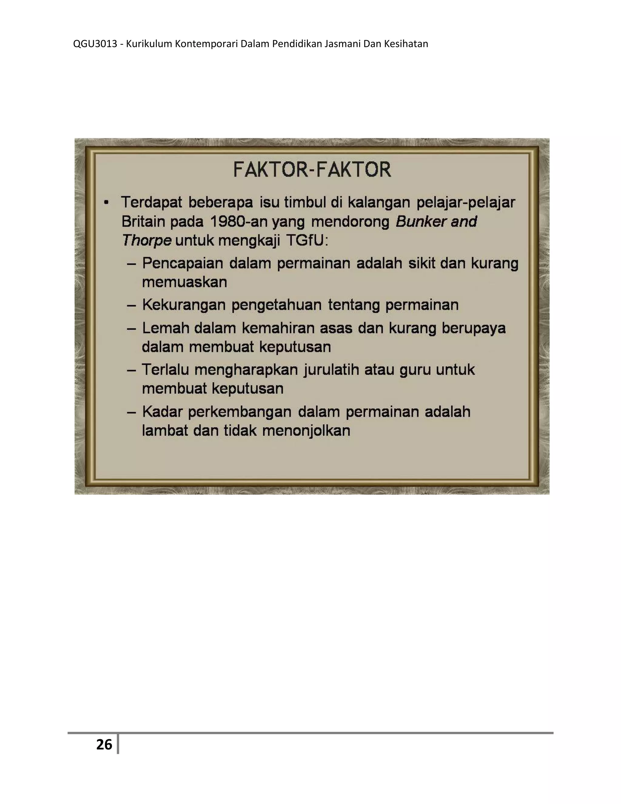 Tgfu satu pembaharuan dalam pendidikan jasmani | DOCX