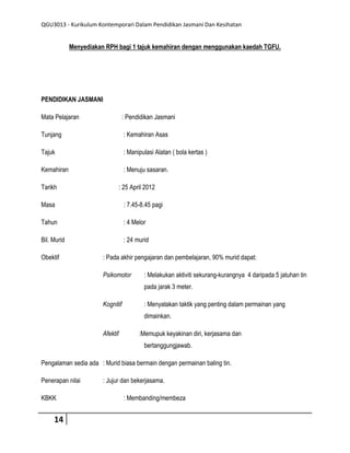 Tgfu satu pembaharuan dalam pendidikan jasmani | DOCX