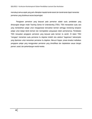 Tgfu satu pembaharuan dalam pendidikan jasmani | DOCX