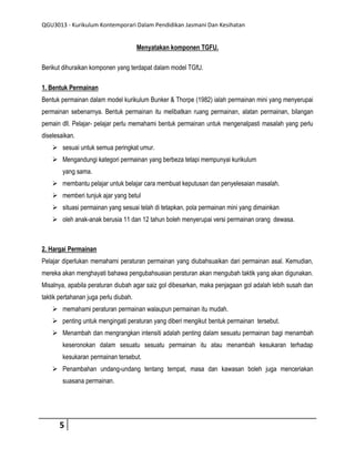 Tgfu satu pembaharuan dalam pendidikan jasmani | DOCX