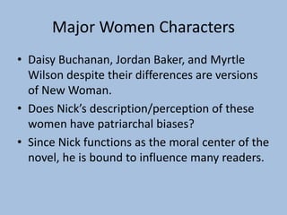 Feminist re-reading of The Great Gatsby | PPTX