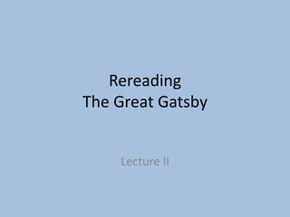 Feminist re-reading of The Great Gatsby | PPT