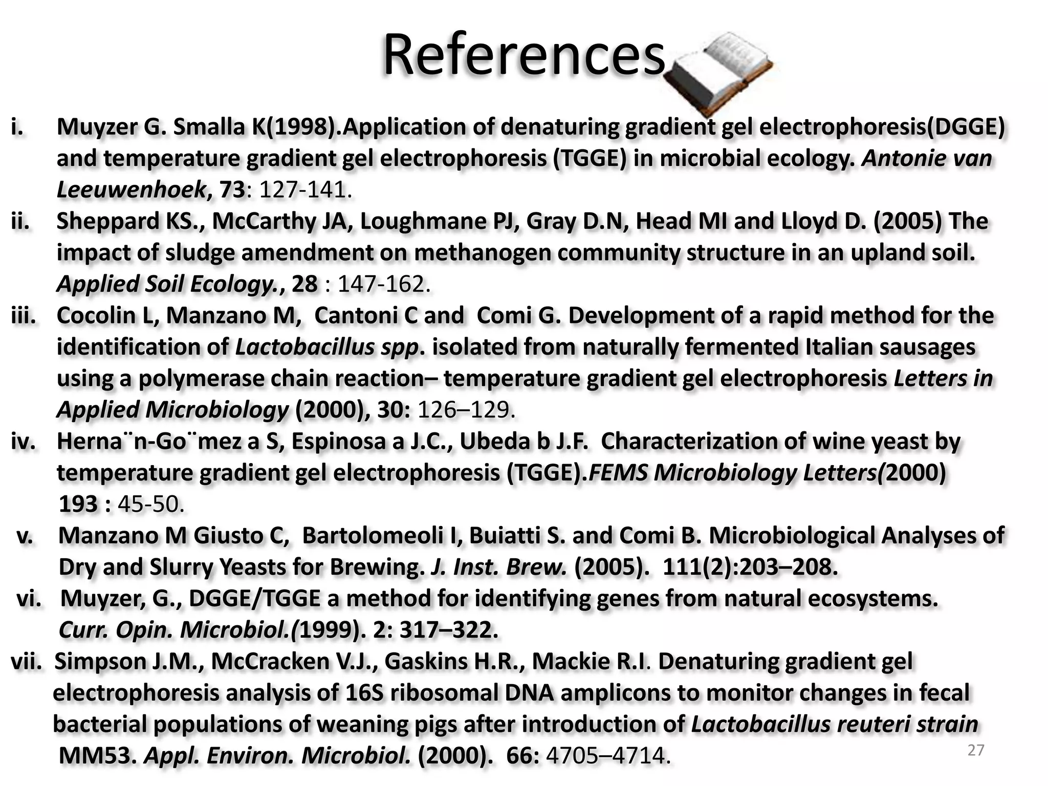 Temperature Gradient Gel Electrophoresis | PPTX