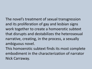 Queer Rereading of The Great Gatsby | PPT