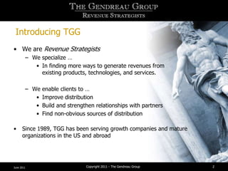 Tgg practice overview deck as of 4 30 2012 | PPT