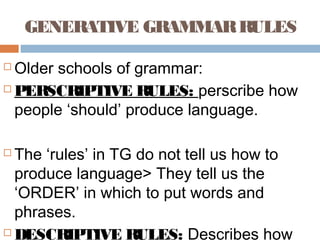 T g grammar | PPT