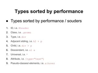 Selectors Performance | PPT