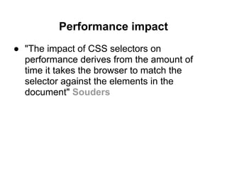 Selectors Performance | PPT