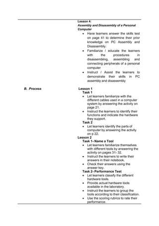 K-12 Teacher's Guide on Computer Hardware Servicing | PDF