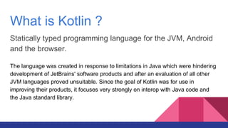 Getting Started With Kotlin | PPT