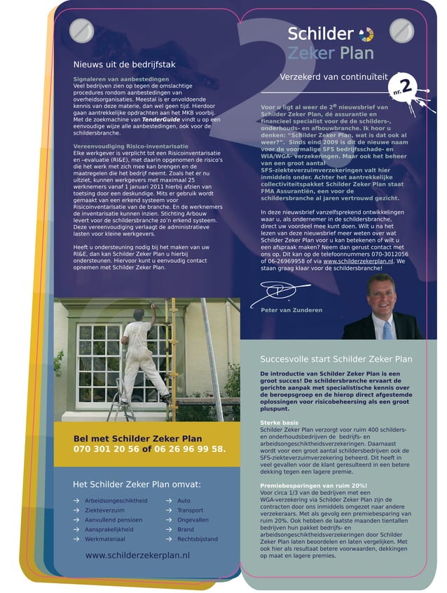 TGJ Communicatie FMA Assurantien Schilderzekerplan nieuwsbrief | PDF