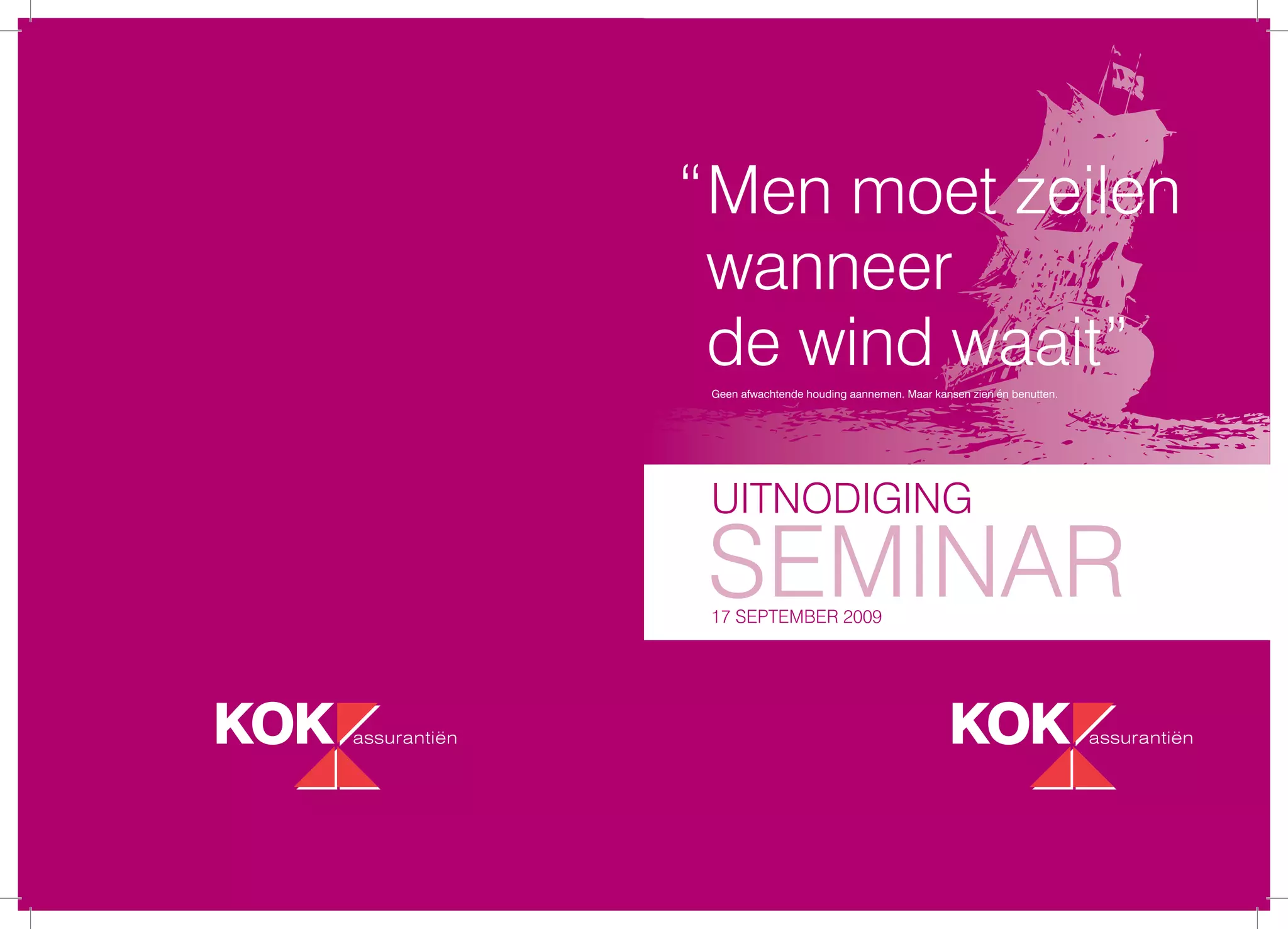 TGJ Communicatie KOK Assurantien uitnodigingskaart seminar | PDF