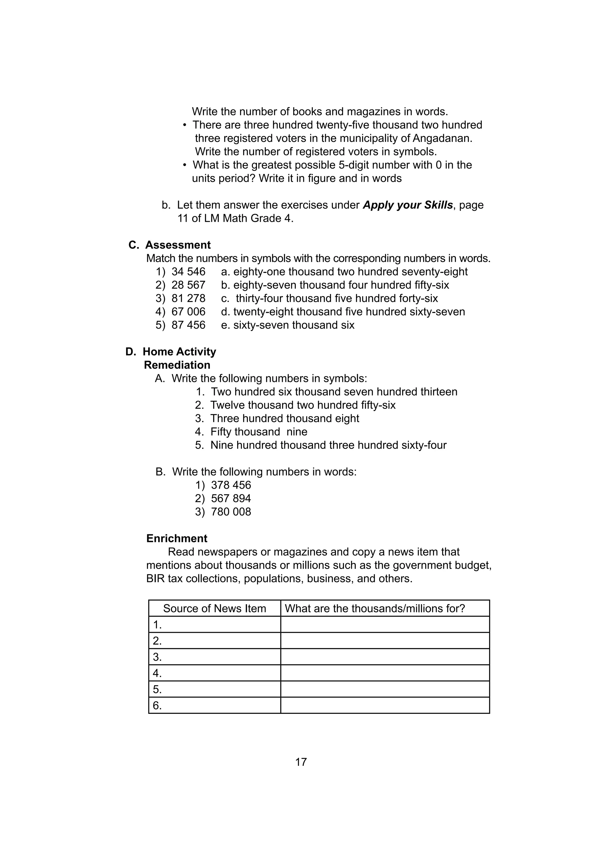 Teacher's Guide in Mathematics 4 | PDF