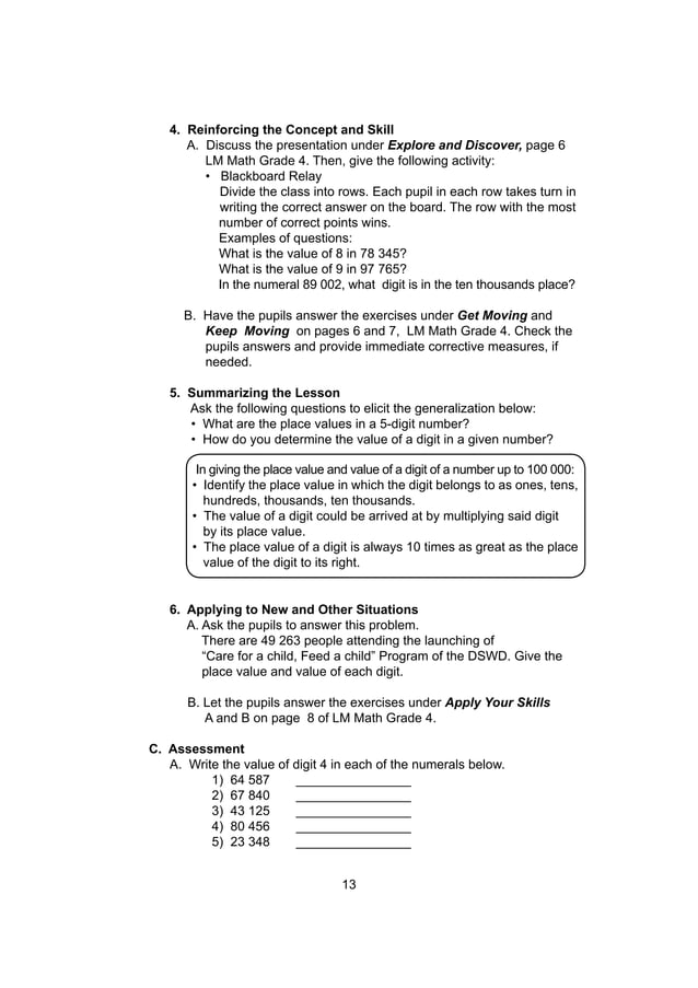 Teacher's Guide in Mathematics 4 | PDF