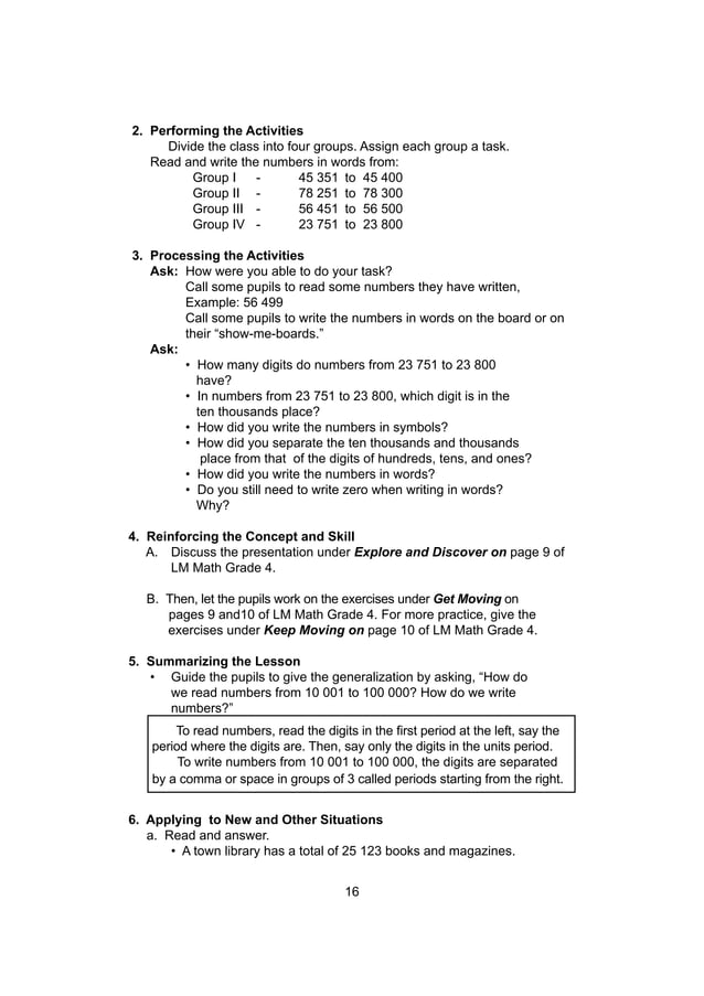Teacher's Guide in Mathematics 4 | PDF