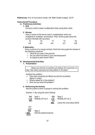 Teacher's Guide in Mathematics 4 | PDF