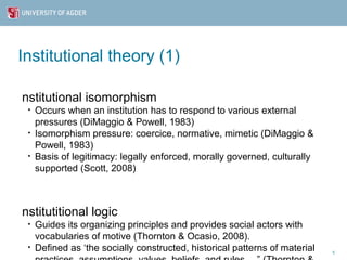 Institutionalization of Public Systems in Developing Countries: A Case ...