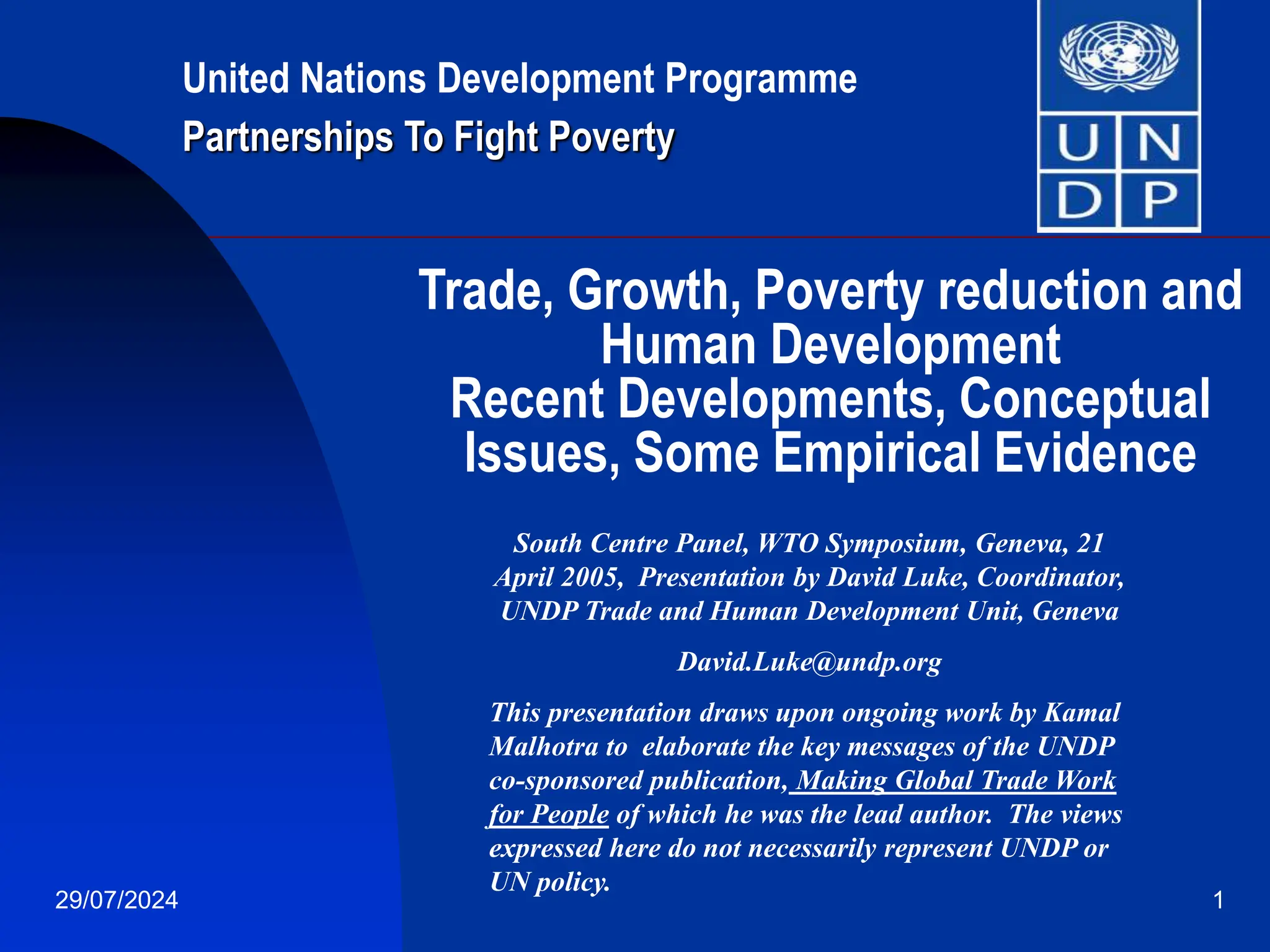United nations development programme slide | PPT