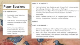 Workshop on Teaching Games: Pedagogical Approaches at DIGRA2019 | PPT