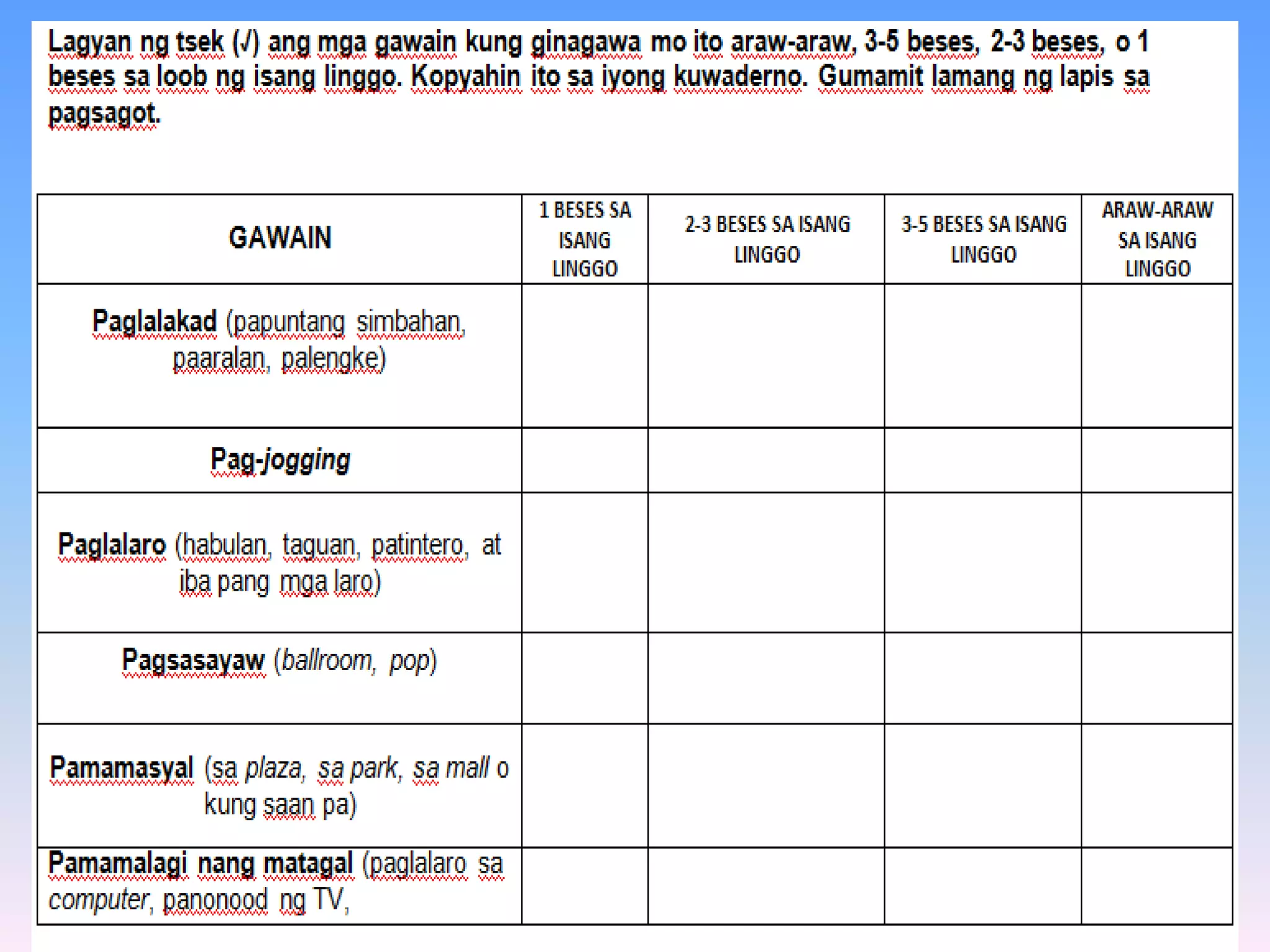 Tg pe 4 p. 3-5, Phyical Activity Pyramid | PPSX