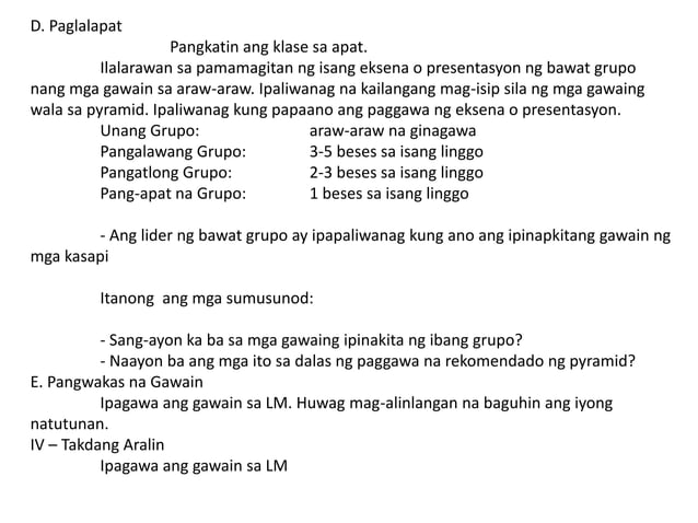 Tg pe 4 p. 3-5, Phyical Activity Pyramid | PPSX