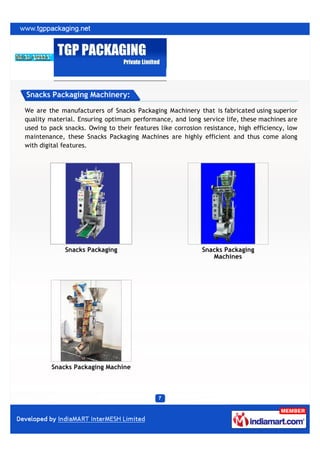 TGP Packaging Pvt Ltd, Kolkata, Tea Packaging Machine | PDF