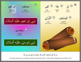 The Graphical Qur'an Series: Surah Al A'3laa | PDF