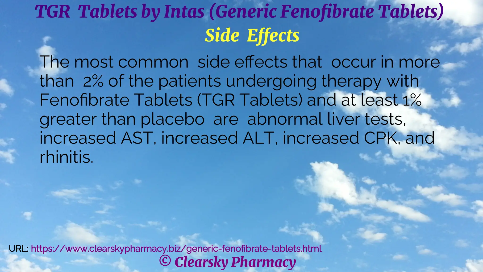 TGR Tablets by Intas (Generic Fenofibrate Tablets) | PDF
