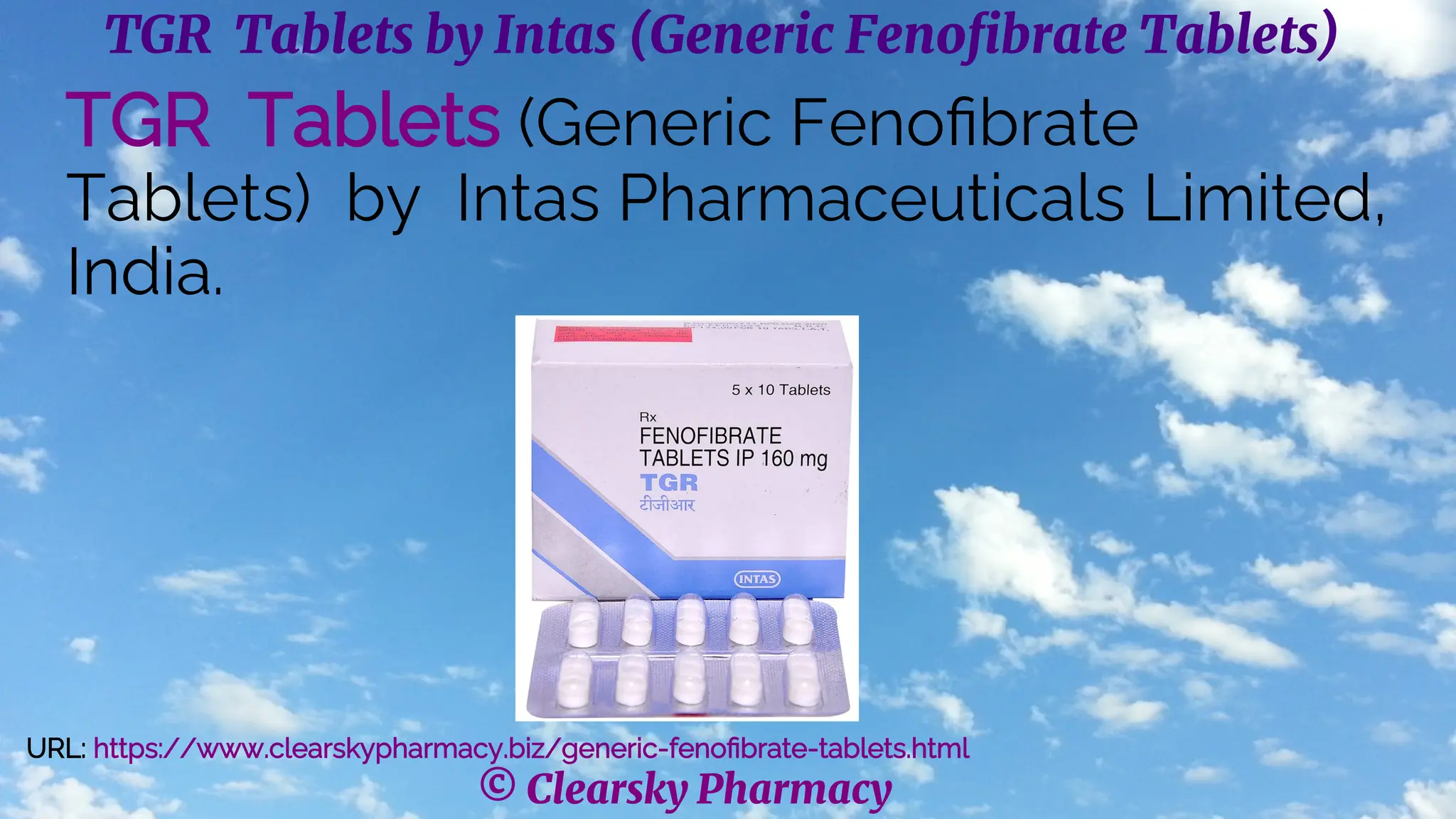 TGR Tablets by Intas (Generic Fenofibrate Tablets) | PDF
