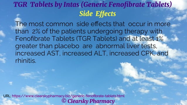 TGR Tablets by Intas (Generic Fenofibrate Tablets) | PPT