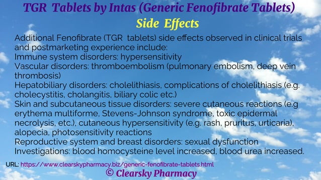 TGR Tablets by Intas (Generic Fenofibrate Tablets) | PPT