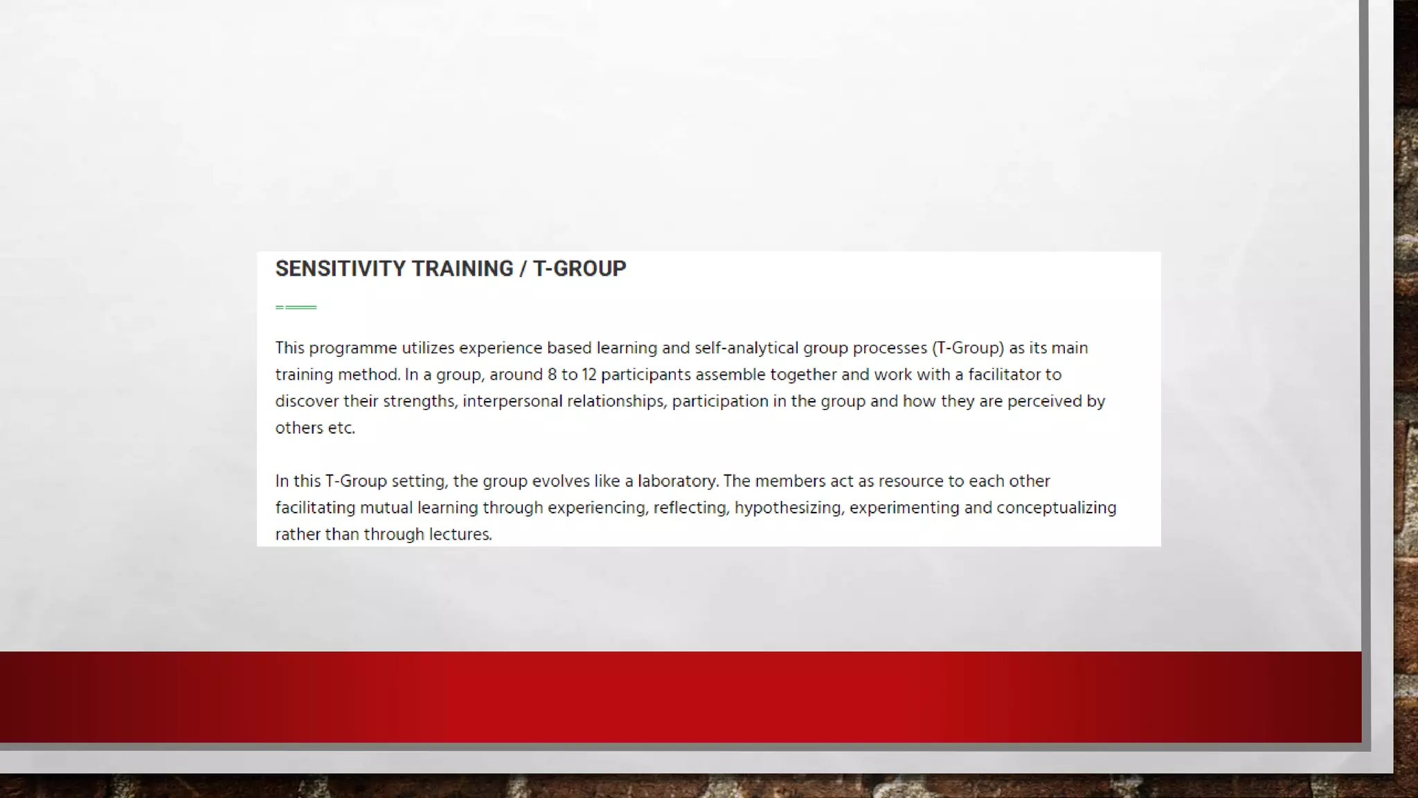 T group Training & Syndicate Method | PPTX