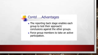 T group Training & Syndicate Method | PPTX