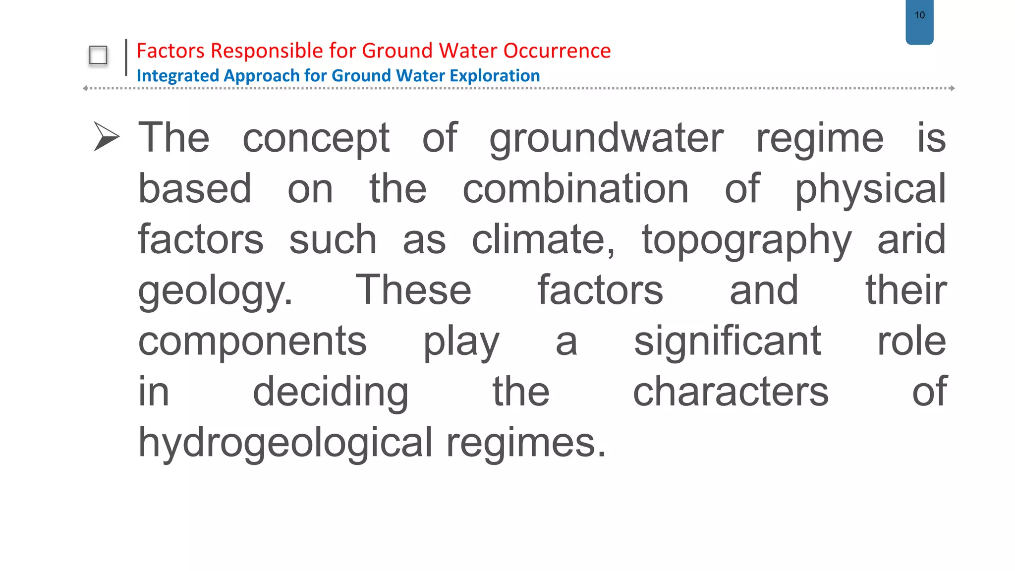 Groundwater exploration | PPTX