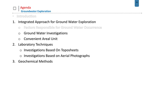 Groundwater exploration | PPTX