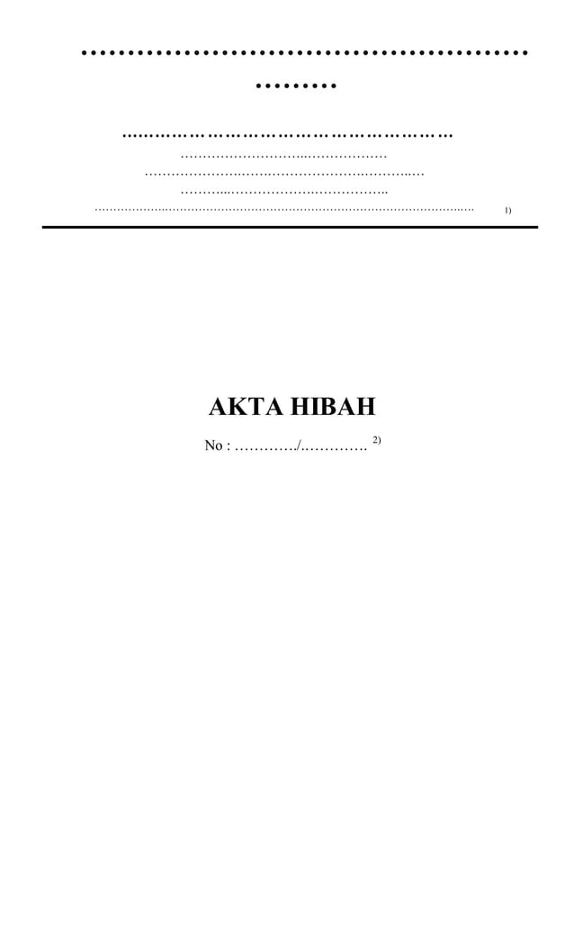 format akta hibah tanah | DOCX