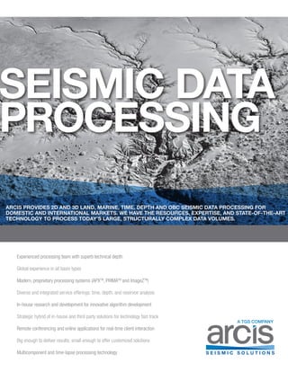 TGS Arcis- Canada Arcis Processing Services Brochure | PDF