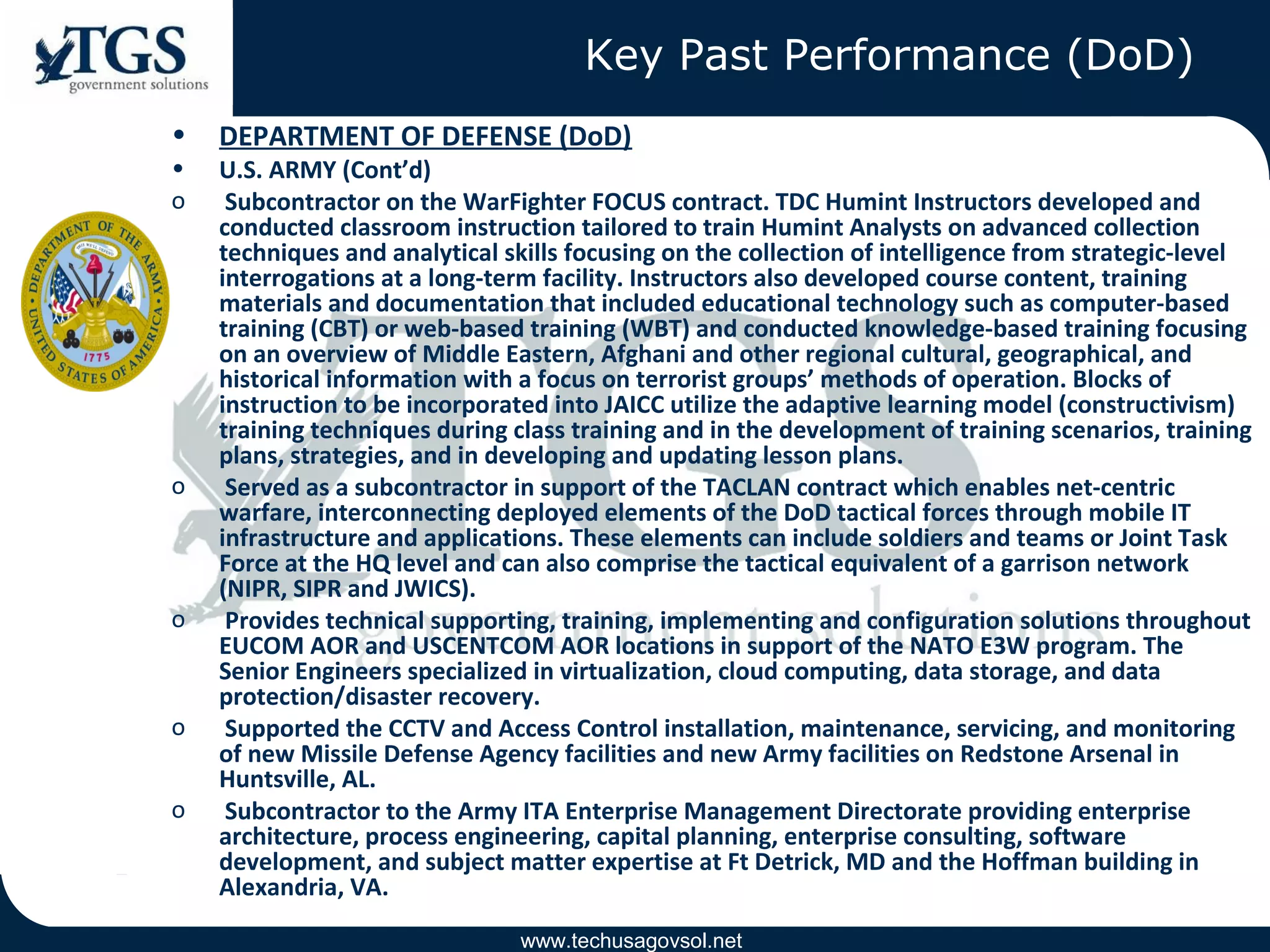 Tgs capabilities brief | PPT
